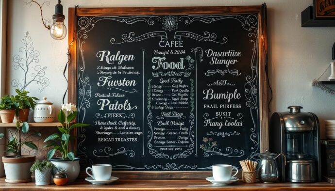 Charming Cafe Chalkboards: Menu Display Ideas – Ballen Blogger