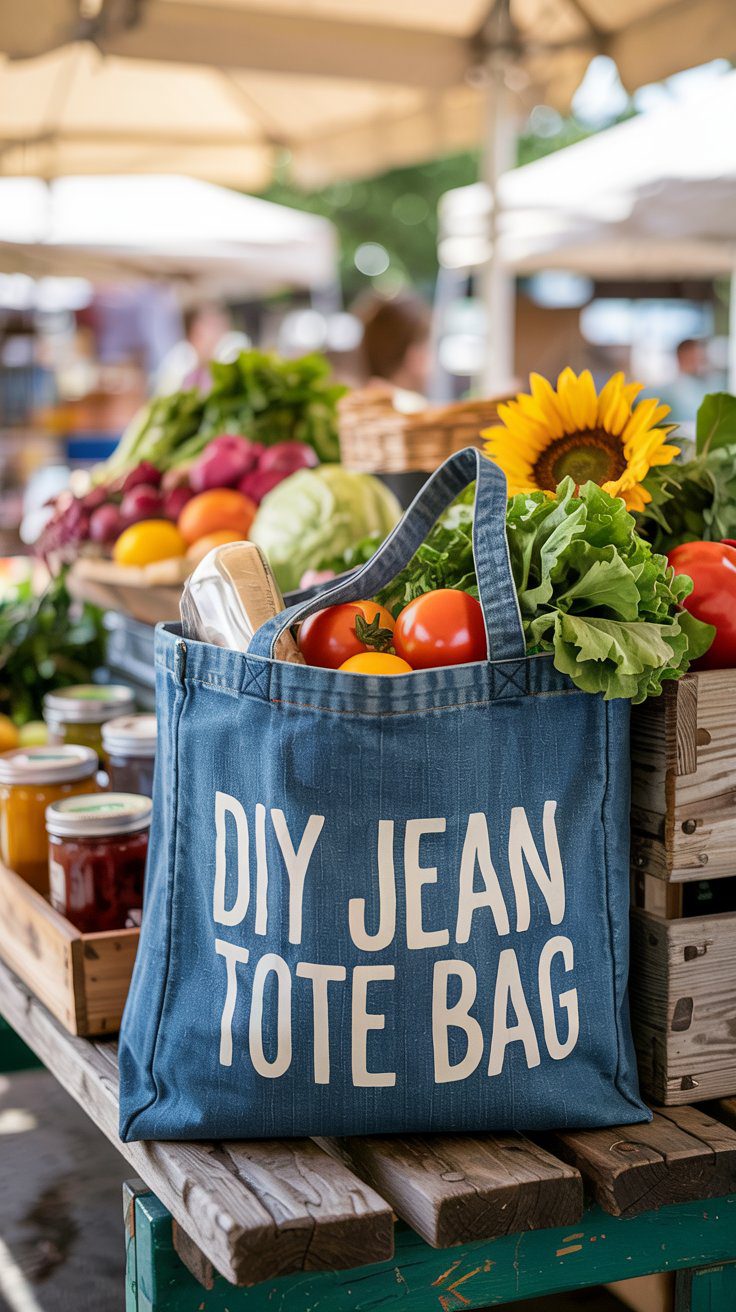 DIY Jean Tote Bag: How to Turn Old Jeans into a Sturdy Shopping Bag ...