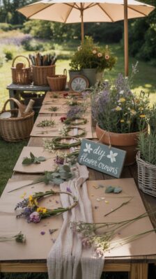 How to Set Up a DIY Flower Crown Station for Your Garden Party – Ballen ...