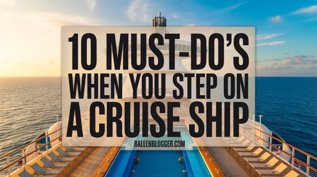 10 Things I Do As Soon As I Get On A Cruise Ship – Ballen Blogger